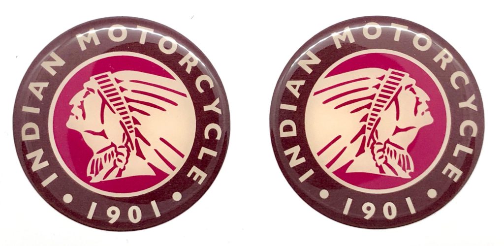 3D Indian Motorcycle logo (Brown red) - 3D Logo Stickers