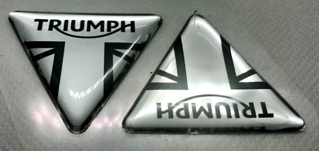 3D Triumph logo (Silver) - 3D Logo Stickers