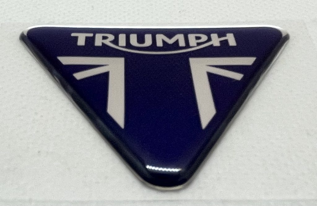 3D Triumph logo (Silver blue) - 3D Logo Stickers