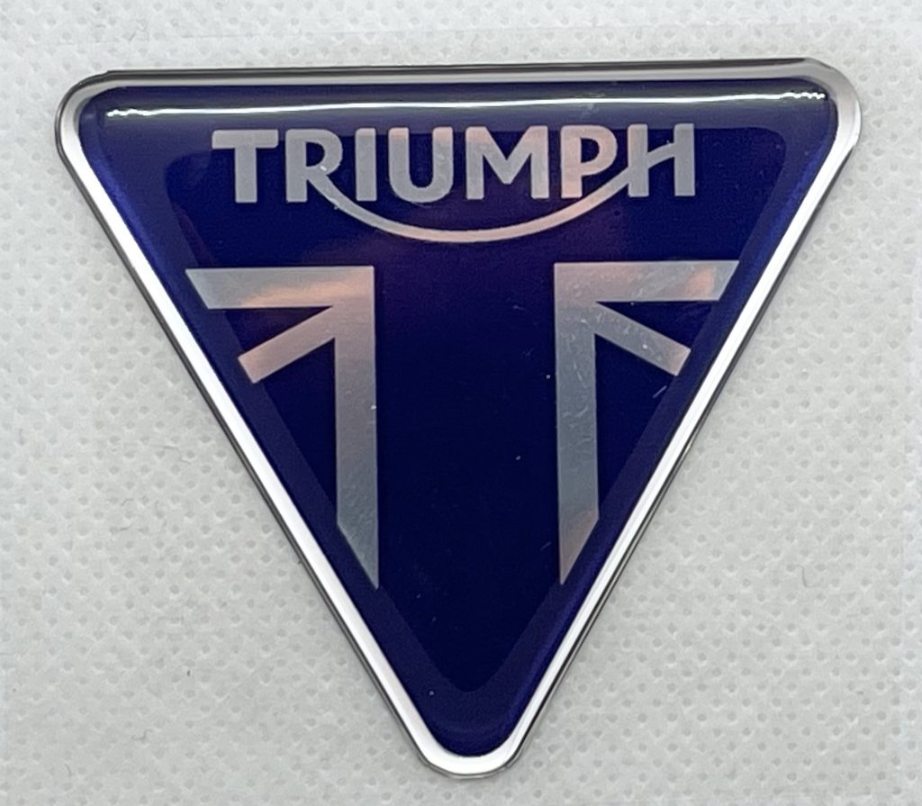3D Triumph logo (Silver blue) - 3D Logo Stickers