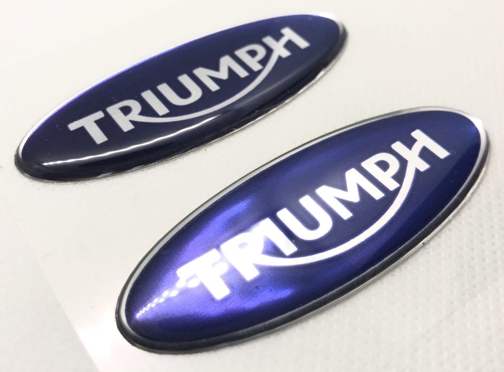 3D Triumph logo (Silver) - 3D Logo Stickers