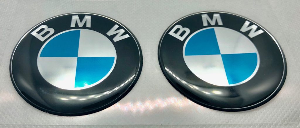 3D BMW Logo Sticker Chrome