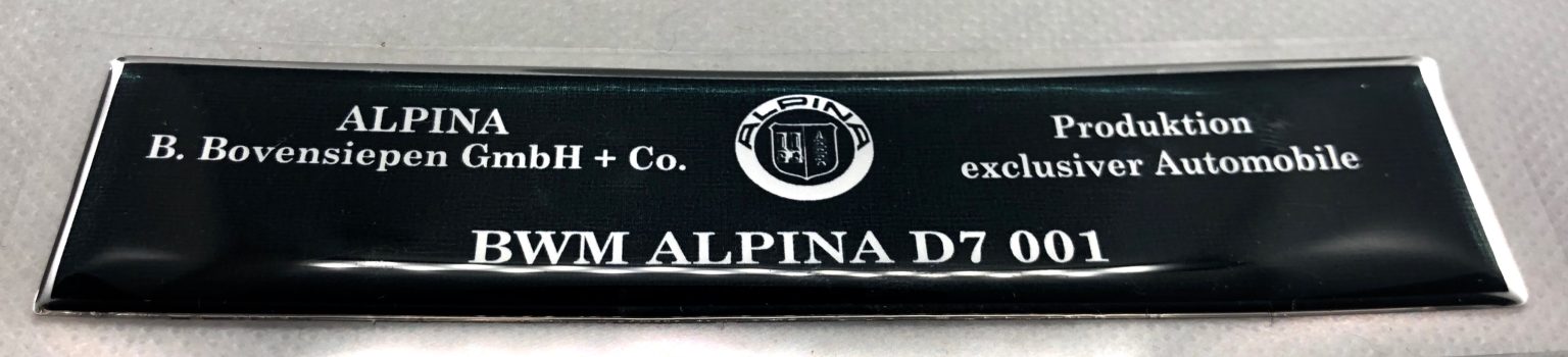 Quality 3D BMW Alpina Interior Logo Sticker | 3D Stickers